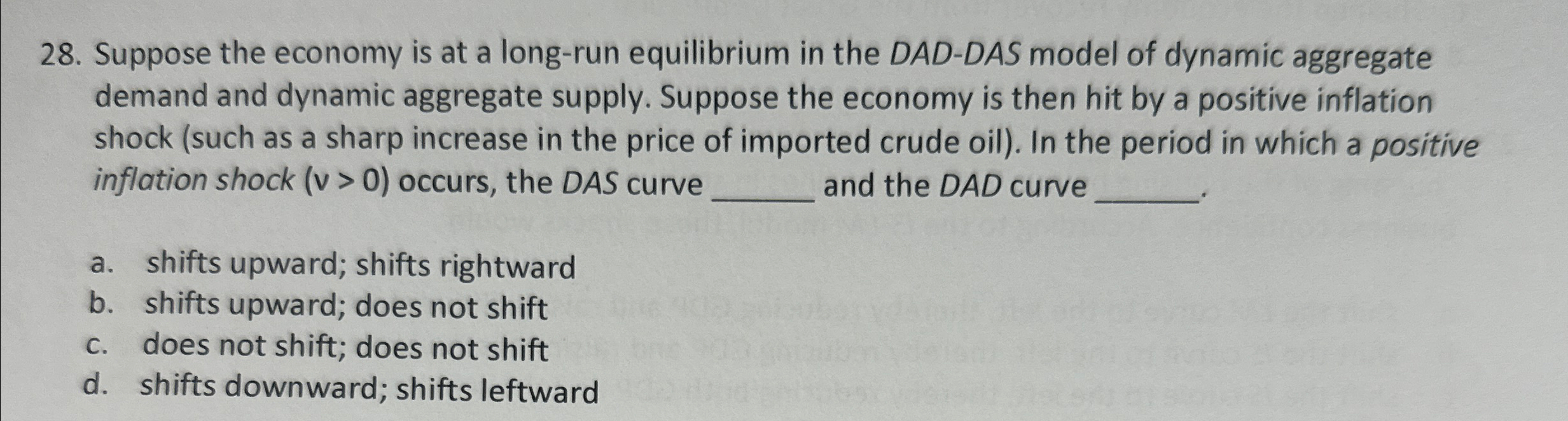 Solved Suppose the economy is at a long-run equilibrium in | Chegg.com