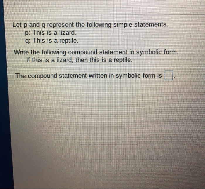 Solved Let p and q represent the following simple | Chegg.com