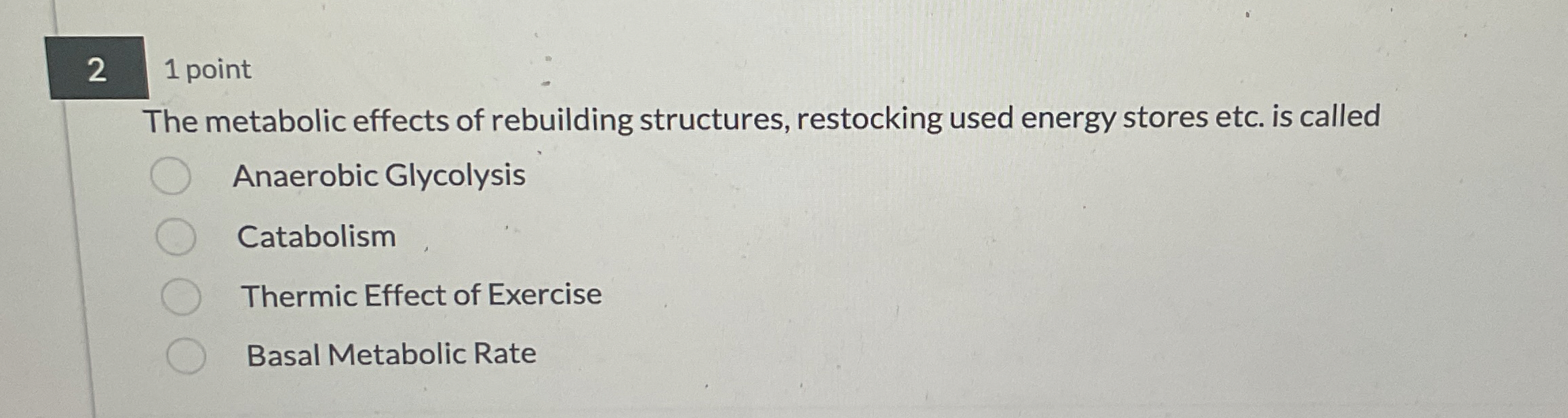 Solved 21 ﻿pointThe metabolic effects of rebuilding | Chegg.com