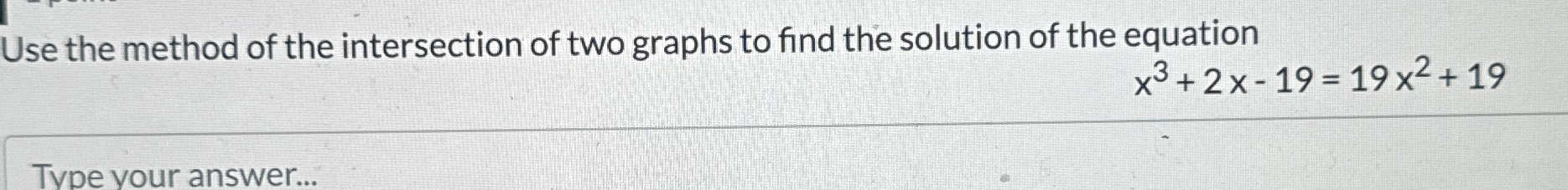 Solved Use the method of the intersection of two graphs to | Chegg.com