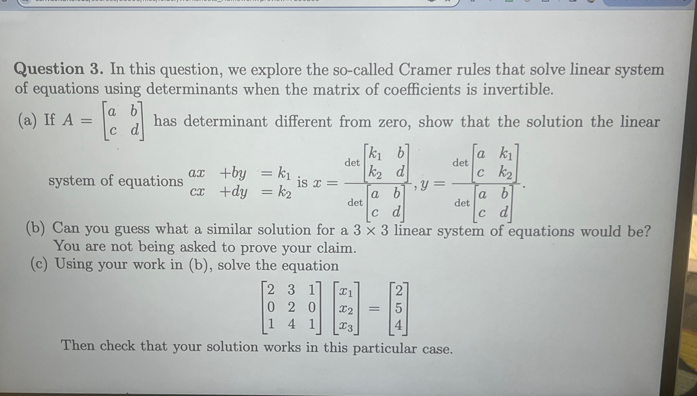 Solved Question 3. ﻿In this question, we explore the | Chegg.com