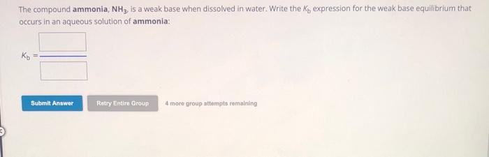 Solved The compound methylamine, CH3NH2, is a weak base when | Chegg.com