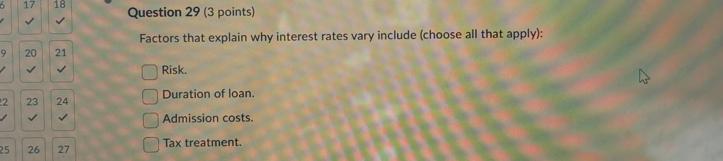 Solved Question 29 (3 ﻿points)Factors that explain why | Chegg.com
