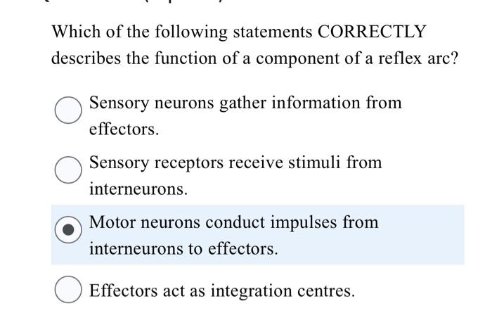 Solved Which of the following responses are controlled by | Chegg.com