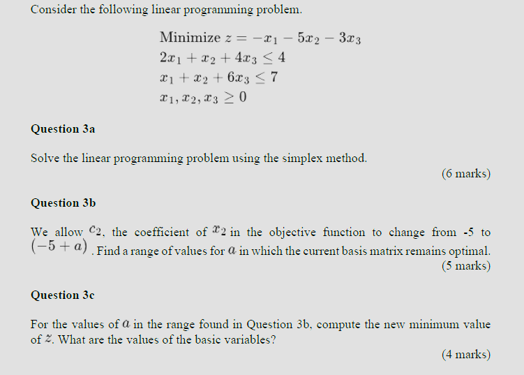Solved Consider the following linear programming problem. | Chegg.com