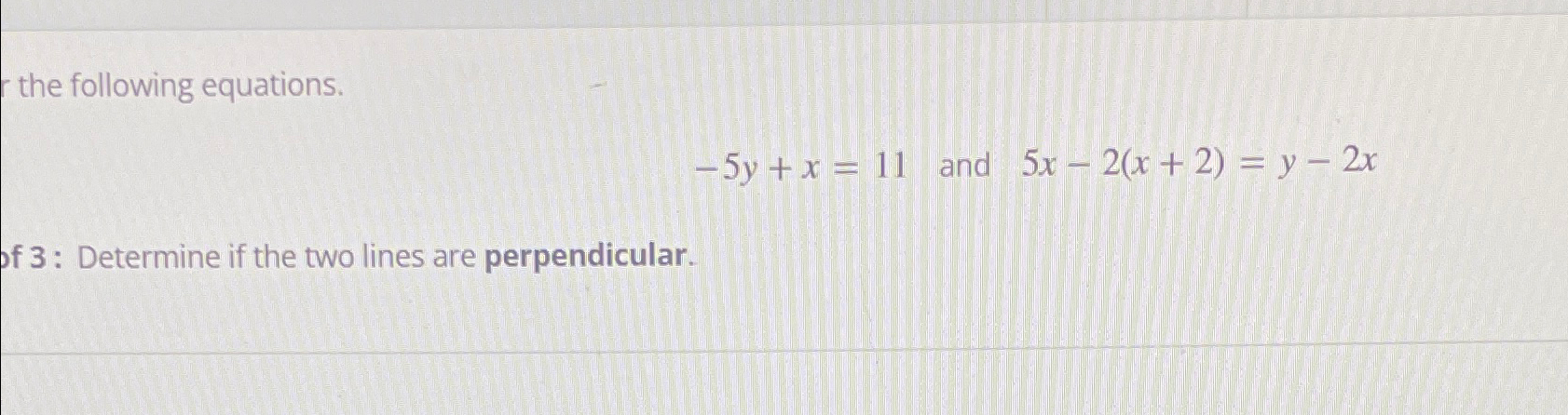 Solved the following equations.-5y+x=11 ﻿and | Chegg.com