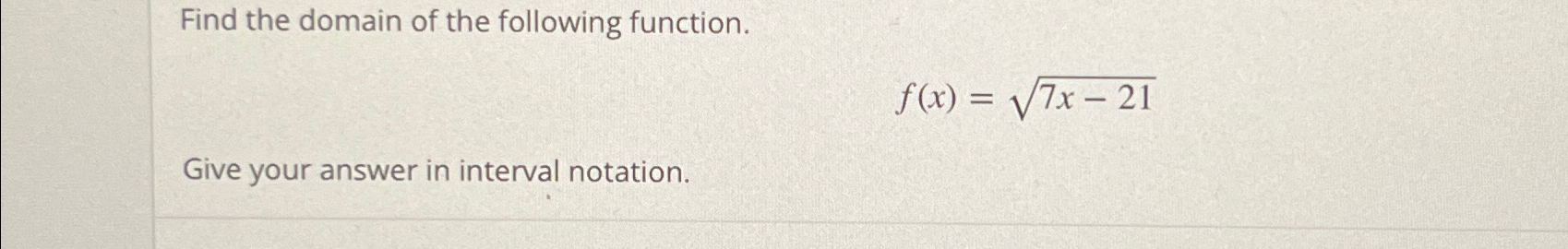 Solved Find the domain of the following | Chegg.com