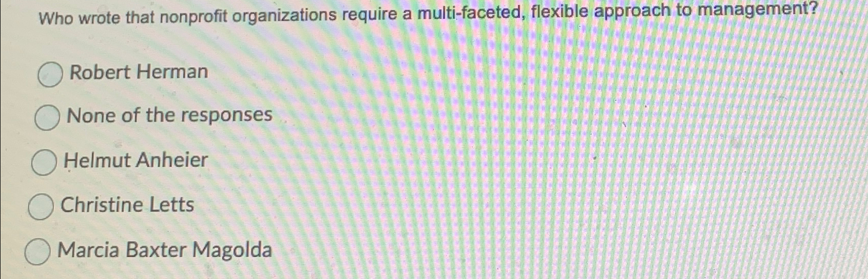 Solved Who wrote that nonprofit organizations require a | Chegg.com