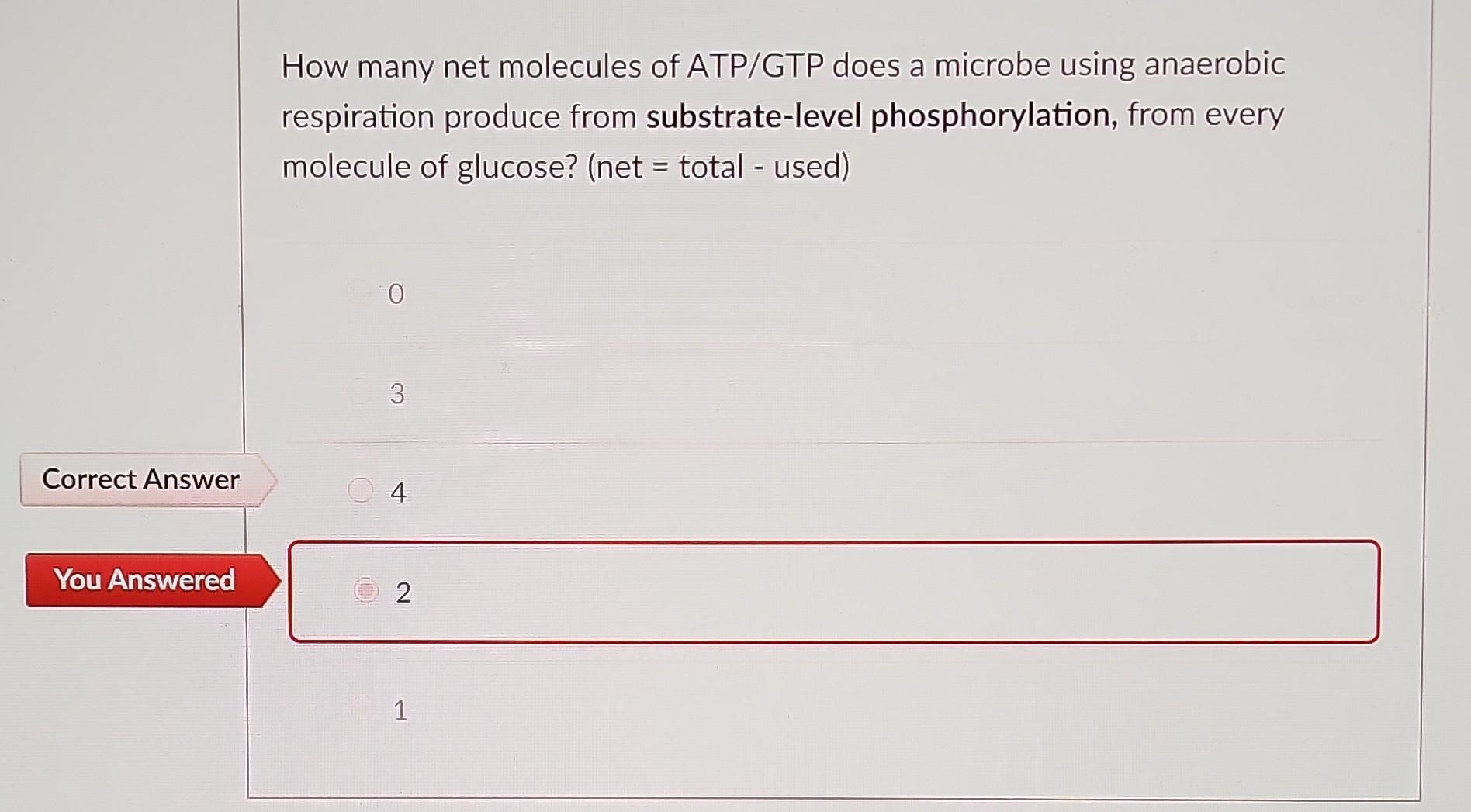 Solved How many net molecules of ATP/GTP does a microbe | Chegg.com