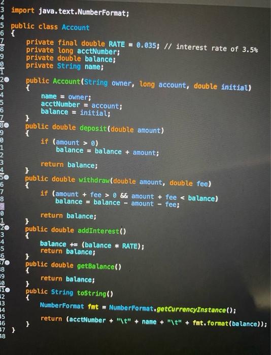 Solved [H5-3] (Transactions. java, Account. Java) Do | Chegg.com