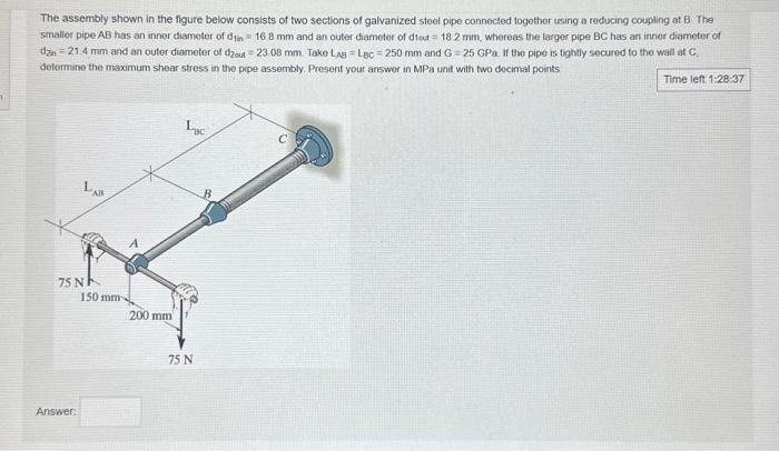 Solved The assembly shown in the figure below consists of | Chegg.com