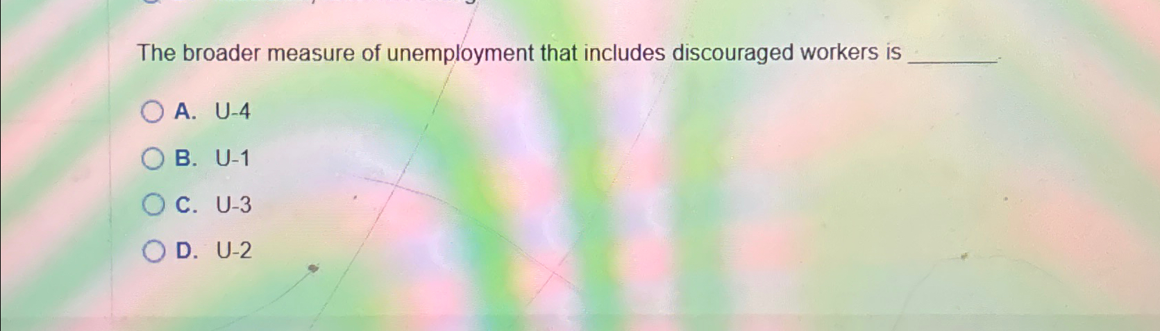 Solved The broader measure of unemployment that includes | Chegg.com