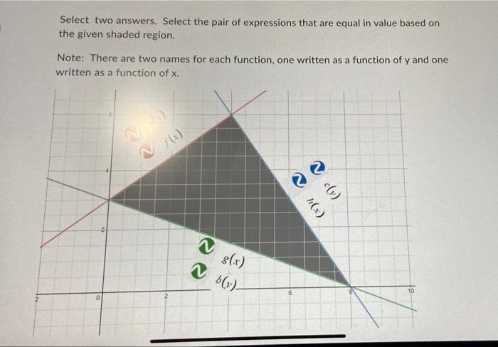 Solved Select two answers. Select the pair of expressions | Chegg.com