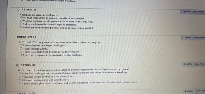 Solved Svebe Kissed a workplace QUESTION 31 A company that | Chegg.com