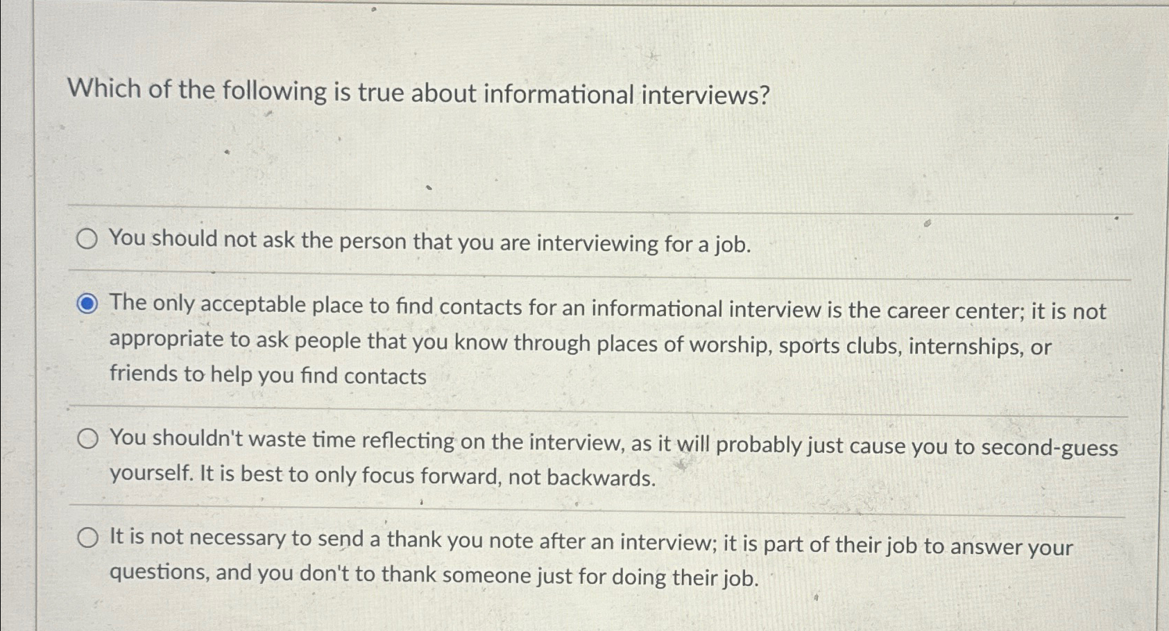 Solved Which of the following is true about informational | Chegg.com