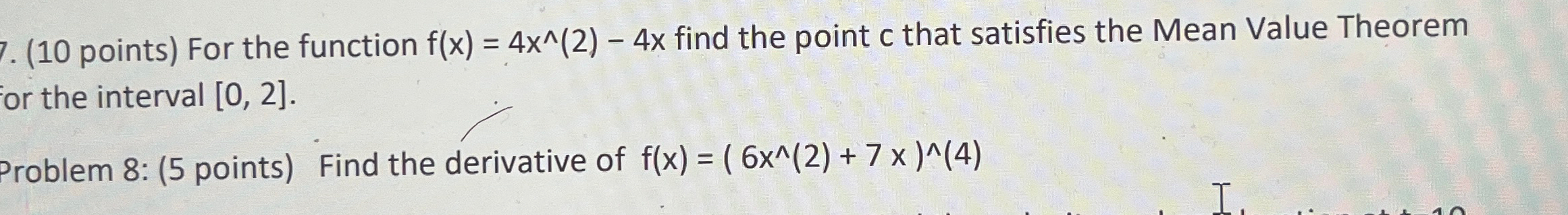Solved (10 ﻿points) ﻿For the function f(x)=4x2-4x ﻿find the | Chegg.com