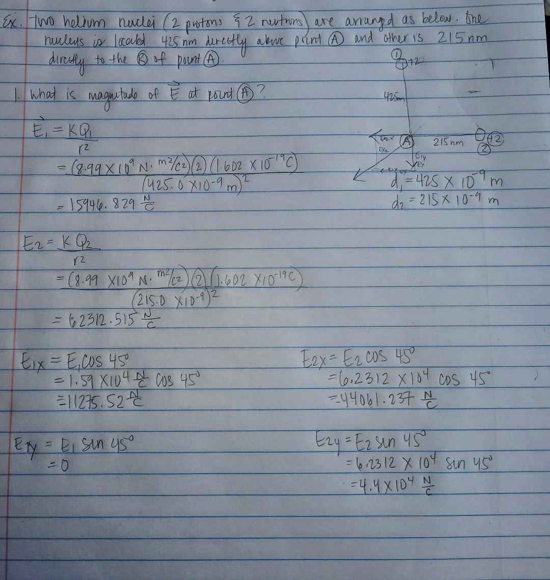 Solved Two helium nuclei (consisting of 2 protons and 2 | Chegg.com