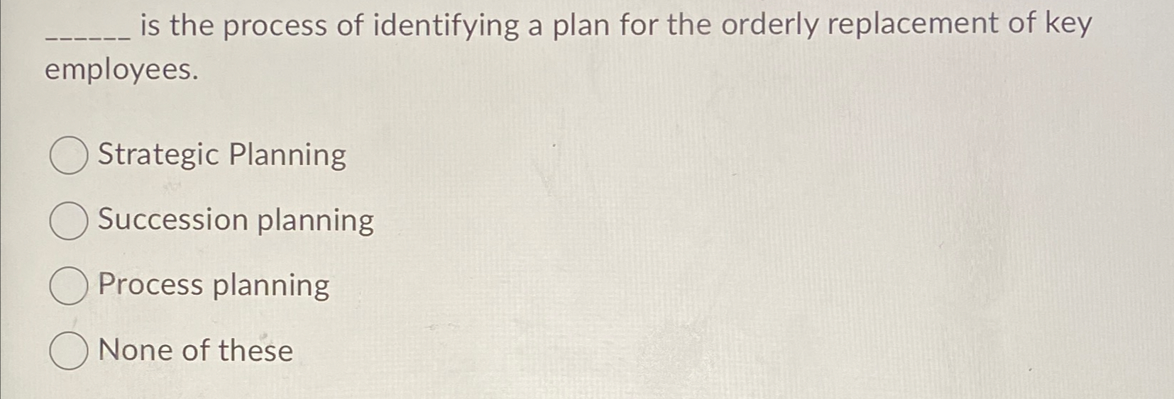 Solved is the process of identifying a plan for the orderly | Chegg.com