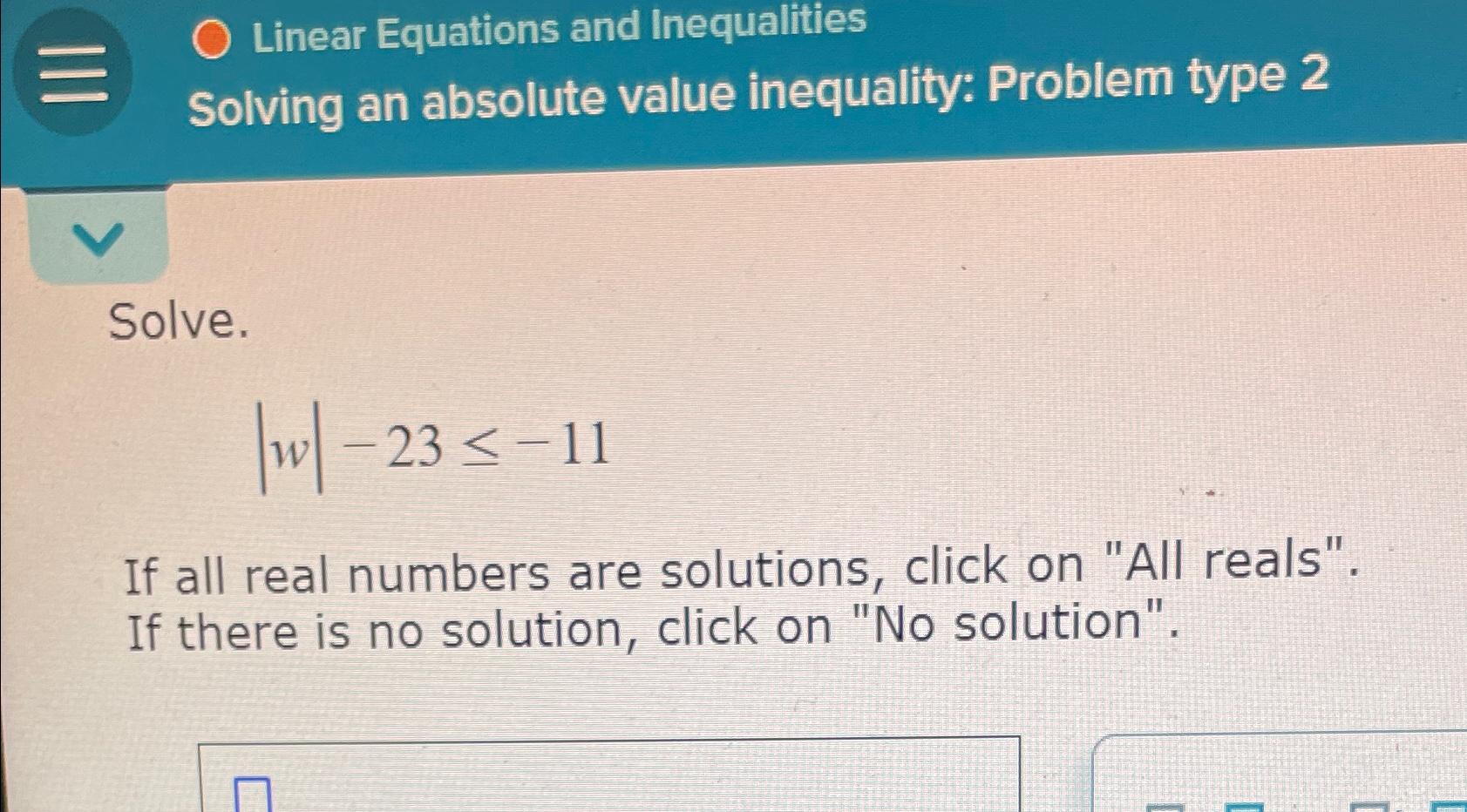Solved Linear Equations And InequalitiesSolving An Absolute Chegg
