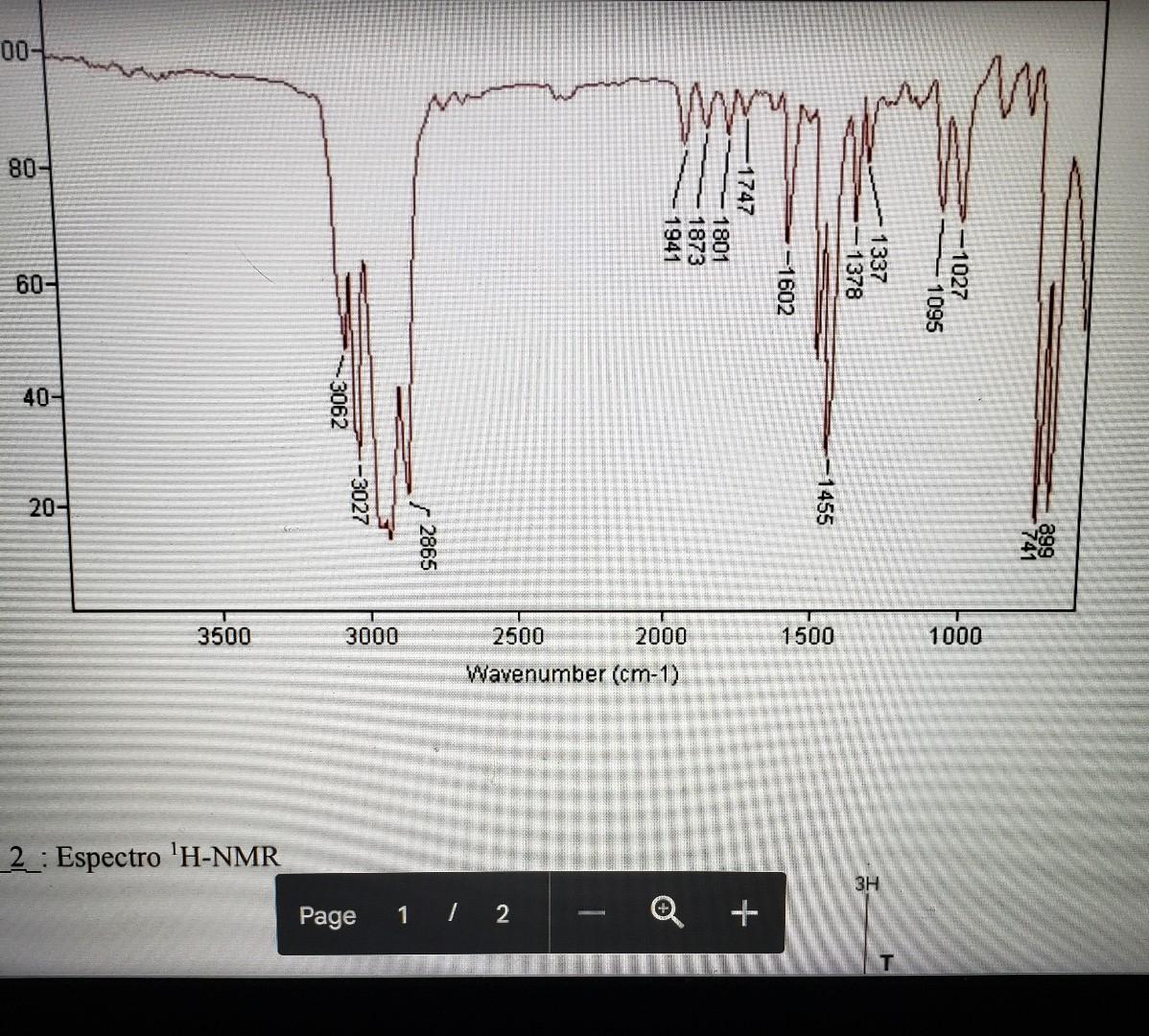 Solved 2−2: Espectro 1H−NMR\begin{tabular}{|l|l|l|l|l|l|} | Chegg.com