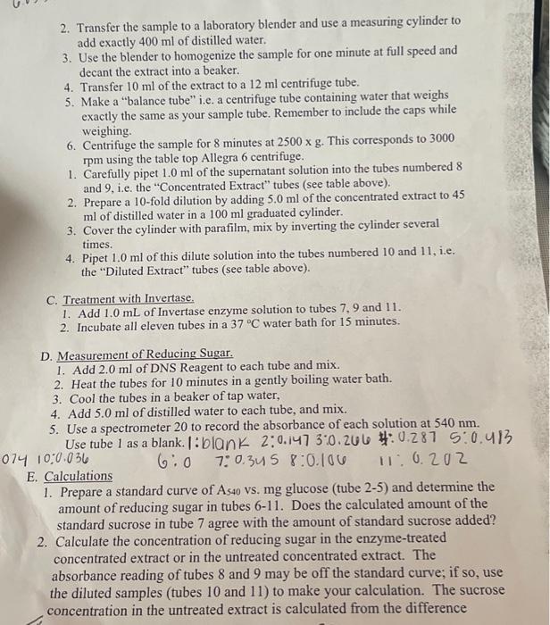 Solved Experiment 8-Sucrose Content of a Dry Cereal The | Chegg.com