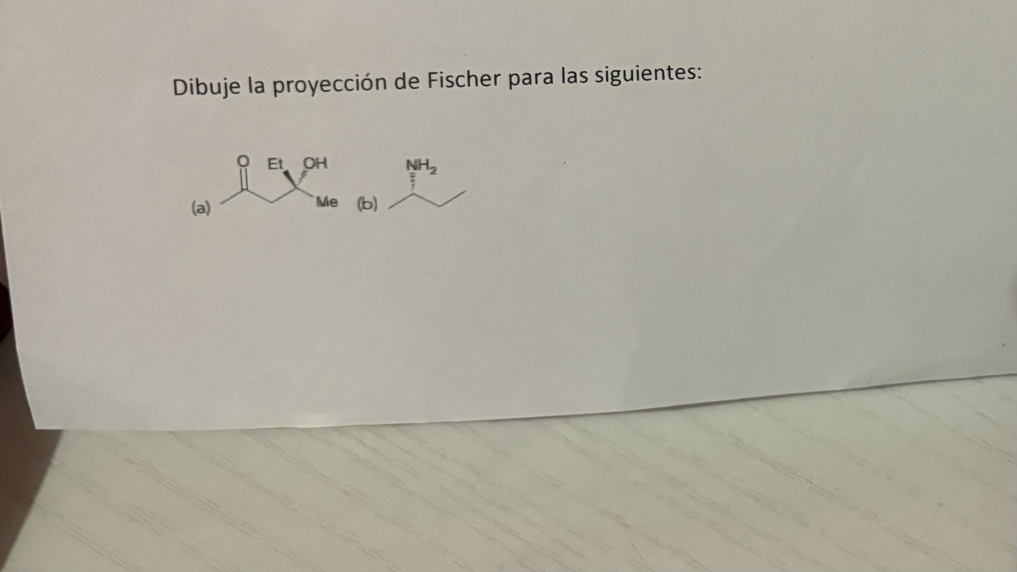Solved Dibuje la proyección de Fischer para las siguientes: | Chegg.com