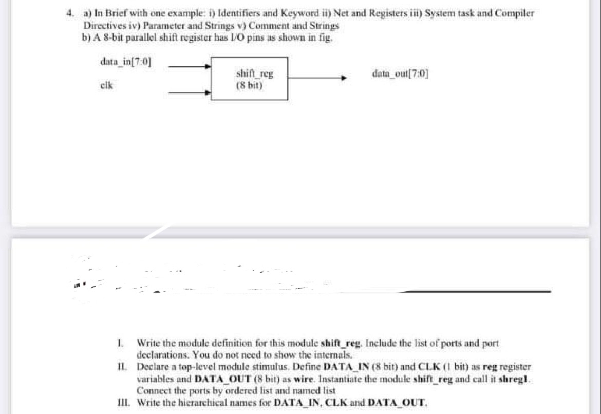 Solved a) ﻿In Brief with one example; i) ﻿Identifiers and | Chegg.com