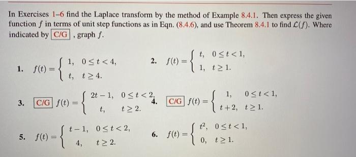 Solved In Exercises 1-6 find the Laplace transform by the | Chegg.com