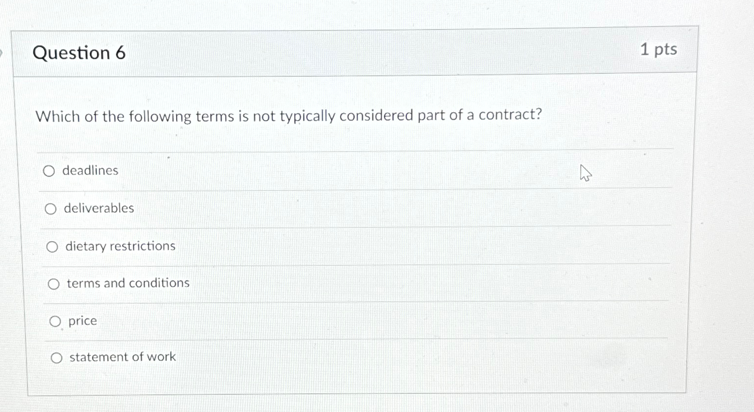Solved Question 61 ﻿ptsWhich of the following terms is not | Chegg.com