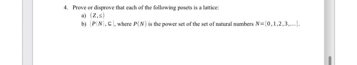 Solved Prove or disprove that each of the following posets | Chegg.com Solved Prove or disprove that each of the following posets | Chegg.com