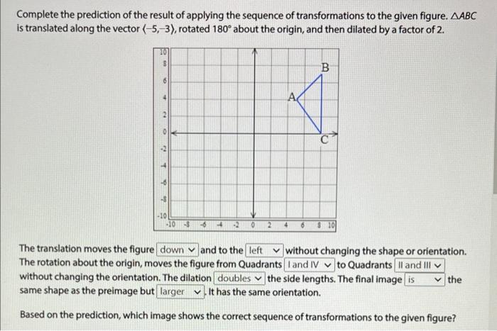 Solved Complete the prediction of the result of applying the | Chegg.com