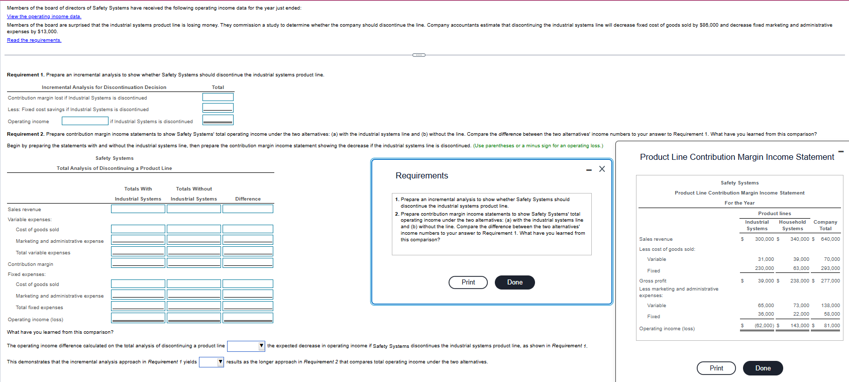Solved Members of the board of directors of Safety Systems | Chegg.com