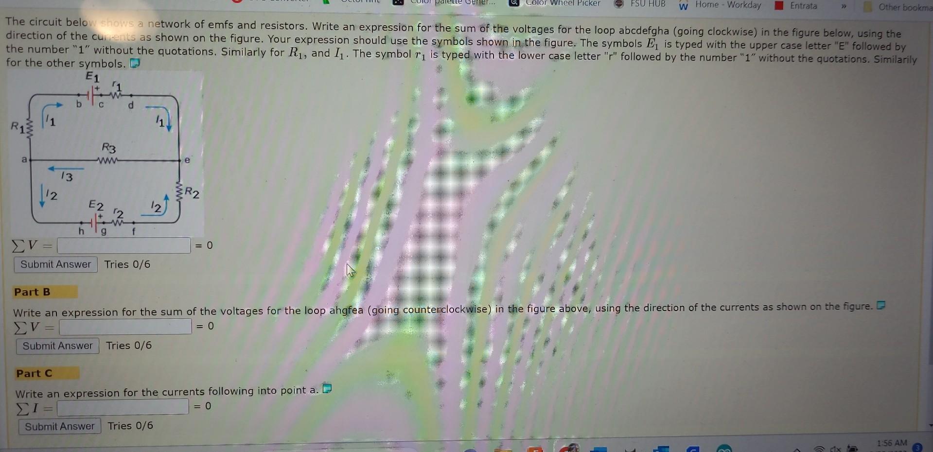 Solved The circuit below shows a network of emfs and | Chegg.com