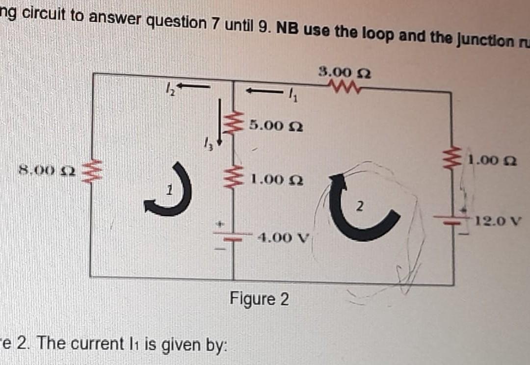 Solved ng circuit to answer question 7 until 9. NB use the | Chegg.com