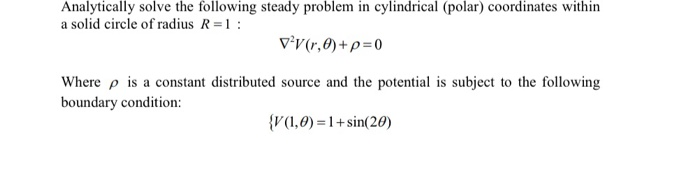 Solved Analytically solve the following steady problem in | Chegg.com