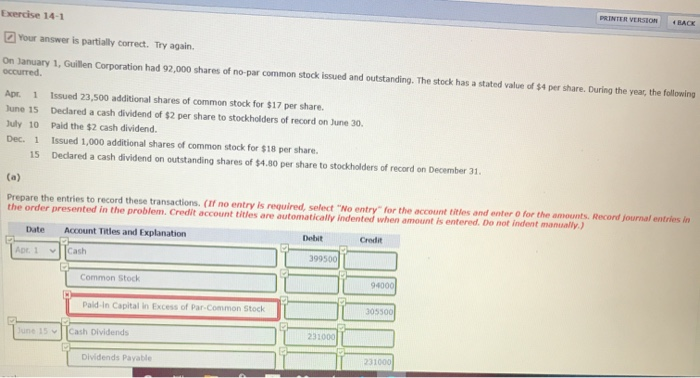 Solved PRINTER VERSION RACK NI Exercise 14-2 (Part Level | Chegg.com