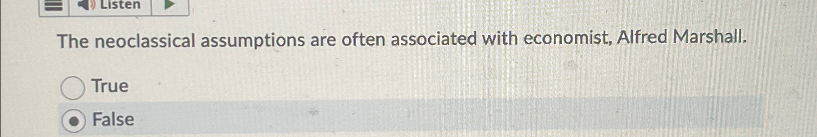 Solved The neoclassical assumptions are often associated | Chegg.com