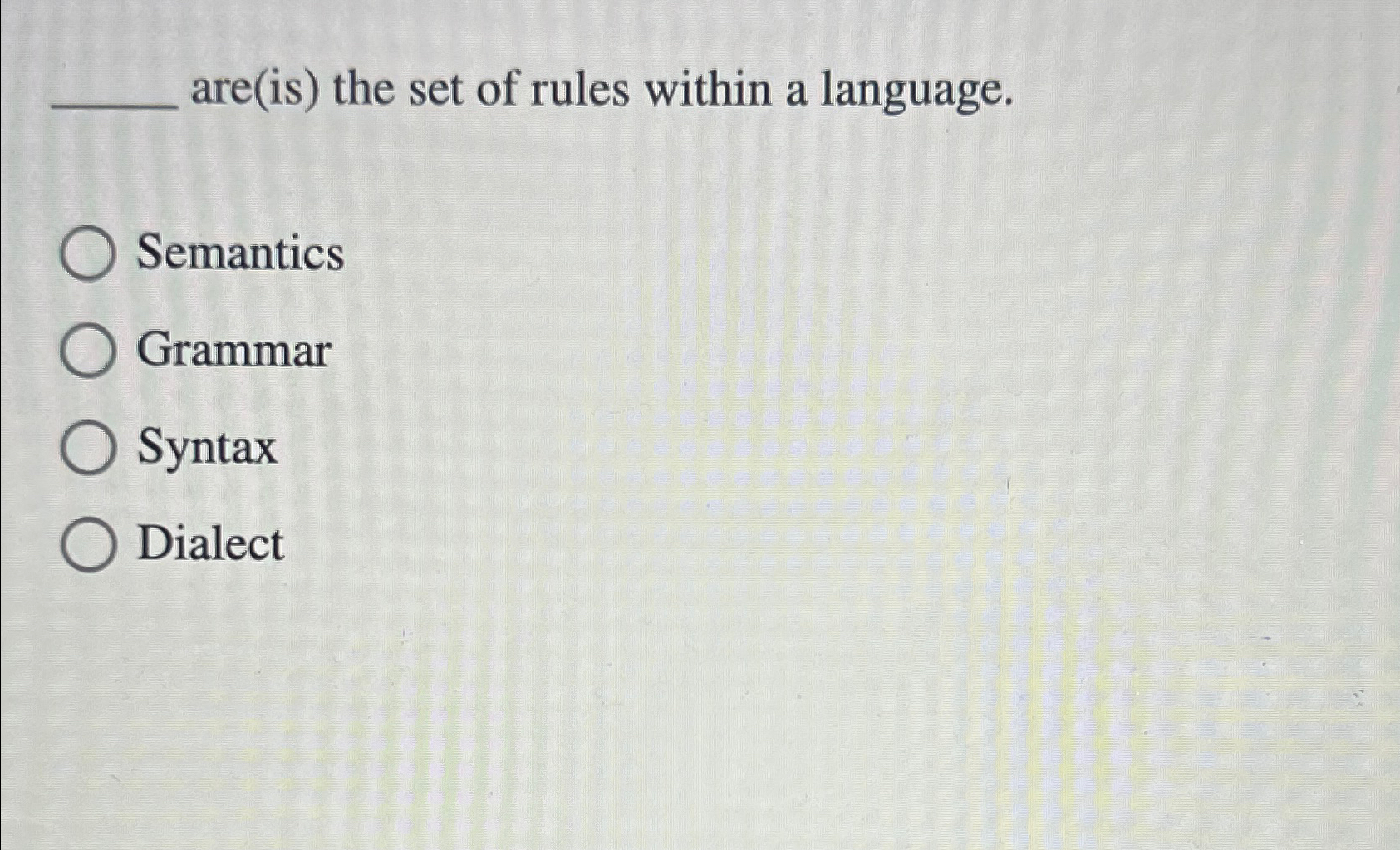 Solved are(is) ﻿the set of rules within a | Chegg.com