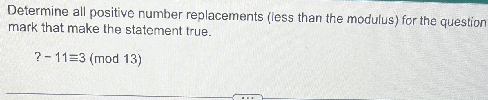 Solved Determine all positive number replacements (less than | Chegg.com