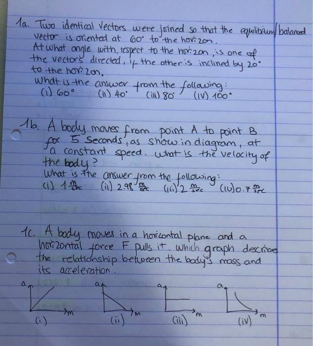 Solved 1a. Two identical Vectors were joined so that the | Chegg.com
