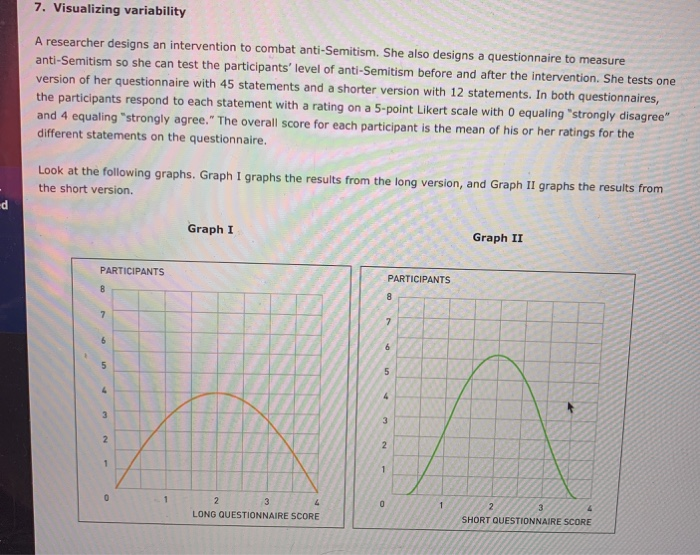 Solved 7. Visualizing variability A researcher designs an | Chegg.com