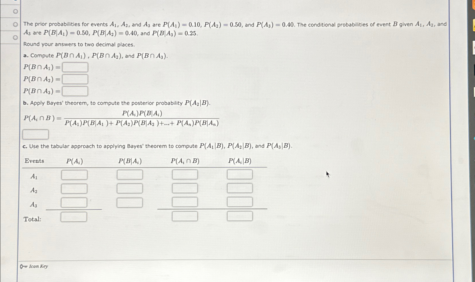 Solved The prior probabilities for events A1,A2, ﻿and A3 | Chegg.com
