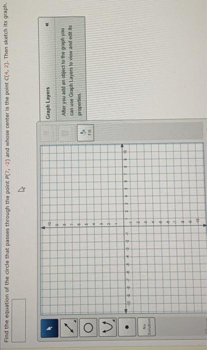 Solved Find The Equation Of The Circle That Passes Through