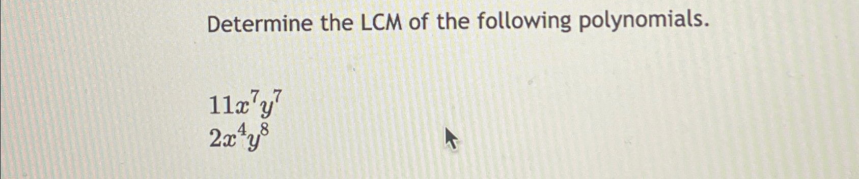 Solved Determine the LCM of the following | Chegg.com