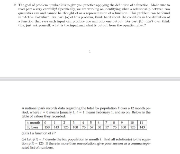 Solved 2. The goal of problem number 2 is to give you | Chegg.com