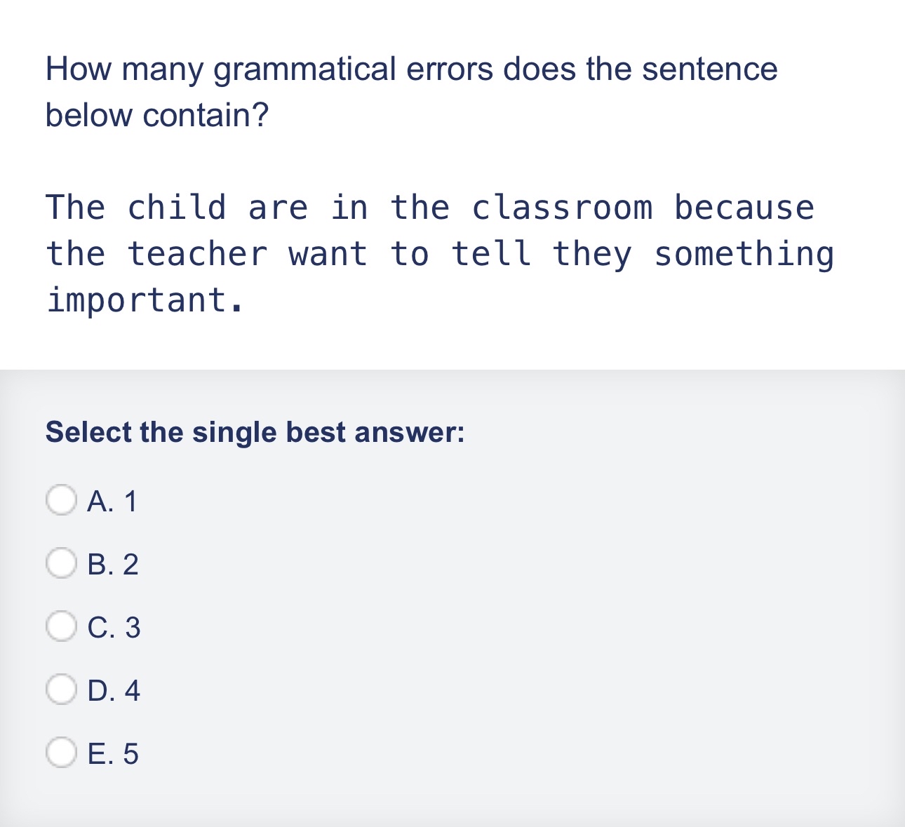Solved How many grammatical errors does the sentence below | Chegg.com
