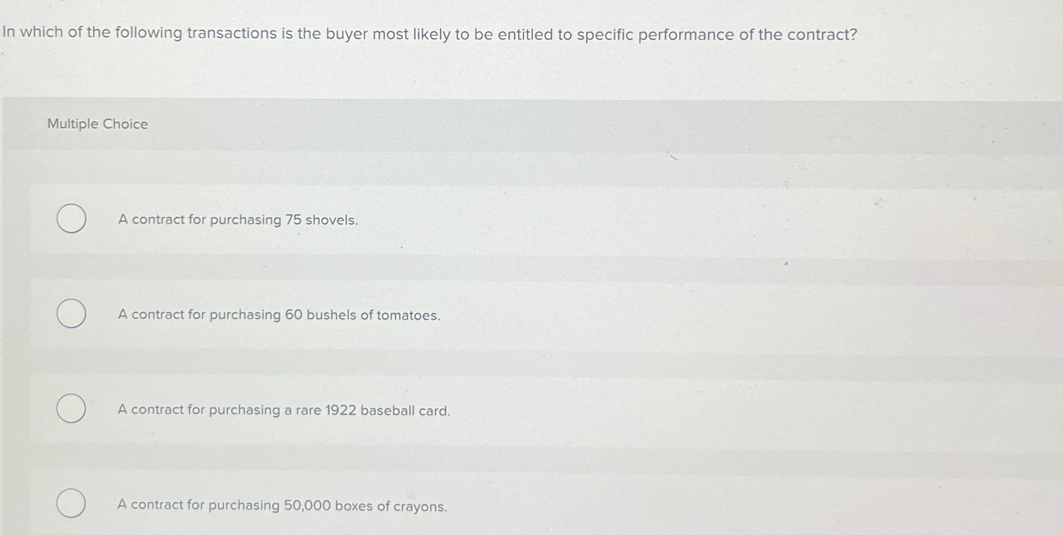 Solved In which of the following transactions is the buyer | Chegg.com