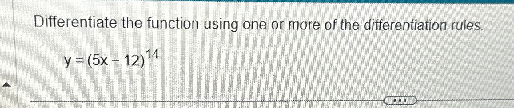Solved Differentiate the function using one or more of the | Chegg.com