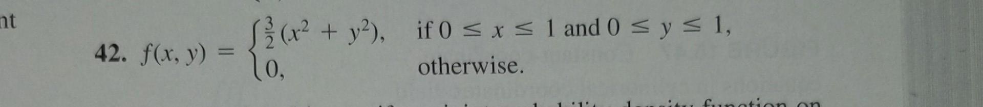 Solved verify that f gives a joint probability density | Chegg.com