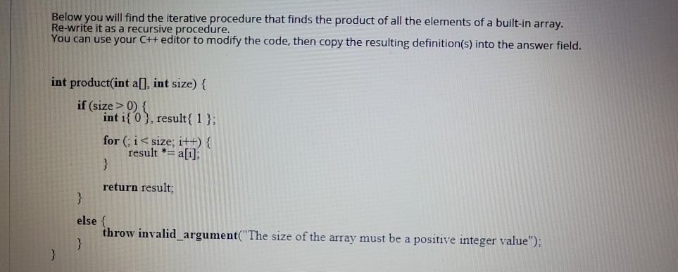 Solved Below you will find the iterative procedure that | Chegg.com